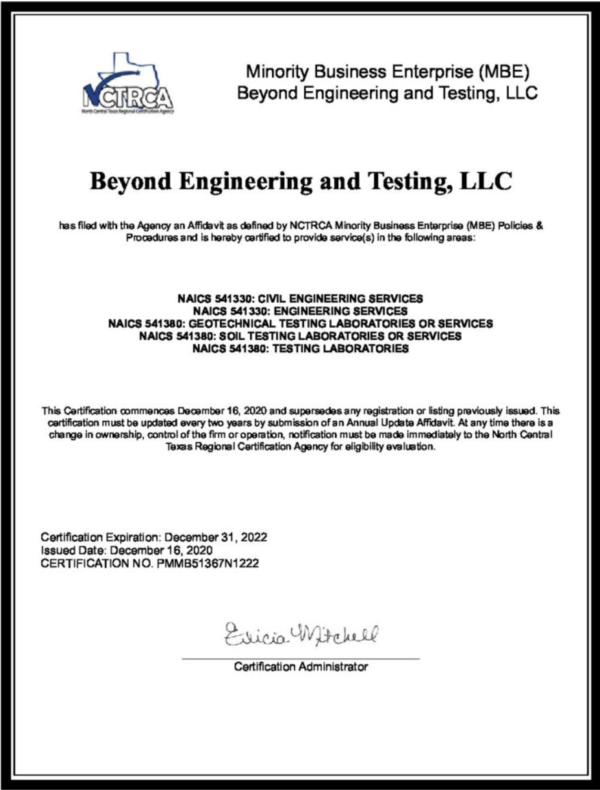 Certifications – Beyond Engineering & Testing